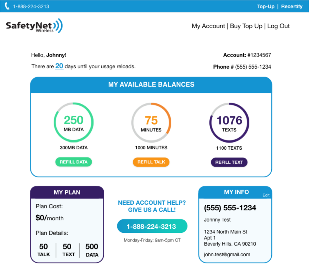 SafetyNet Wireless Top-up Refills | Lifeline Phone Plans